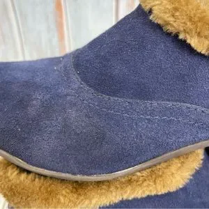 Sporto | Shoes | Sporto Nan Faux Fur Navy Weatherproof Suede Ankle ...